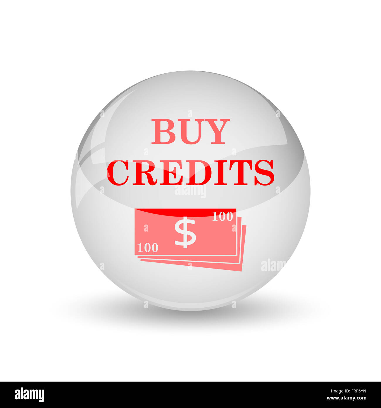 Buy credits icon. Internet button on white background Stock Photo - Alamy