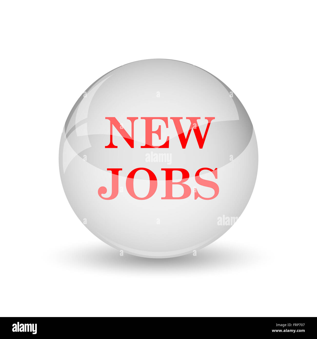 New jobs icon. Internet button on white background Stock Photo - Alamy