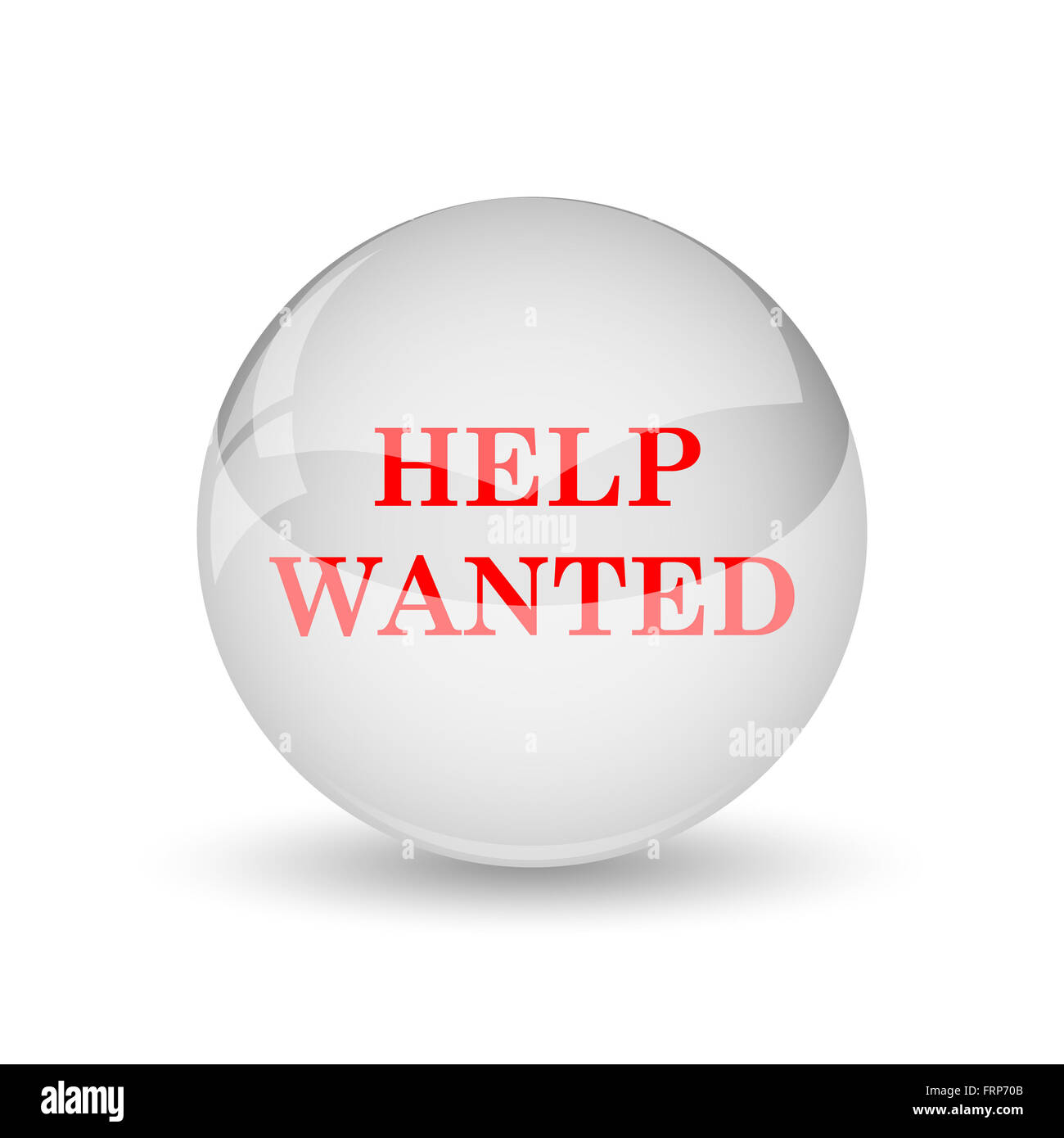 Help wanted icon. Internet button on white background Stock Photo - Alamy