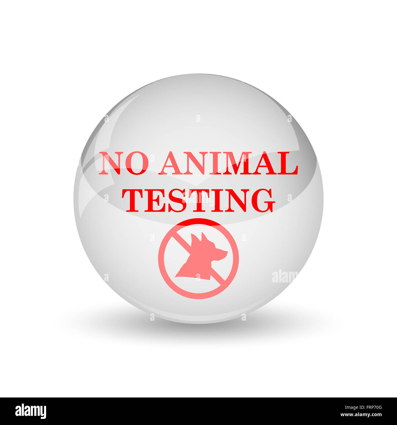 No animal testing icon. Internet button on white background Stock Photo ...