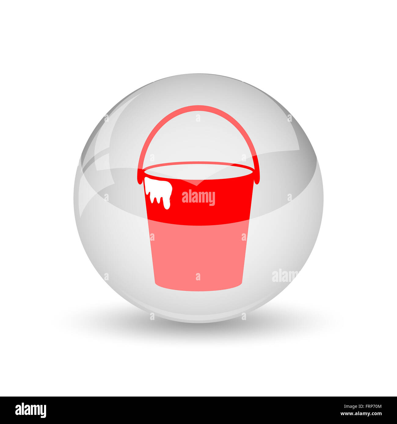 Bucket icon. Internet button on white background Stock Photo - Alamy