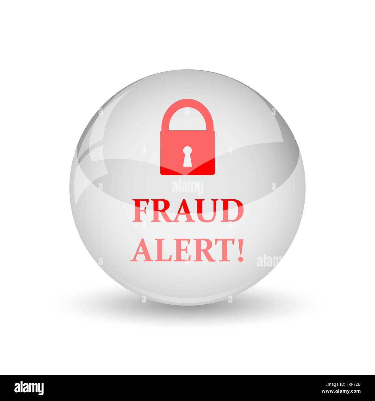 Fraud alert icon. Internet button on white background Stock Photo - Alamy