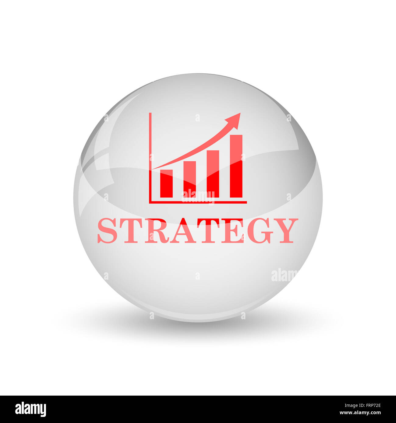 Strategy icon. Internet button on white background Stock Photo - Alamy