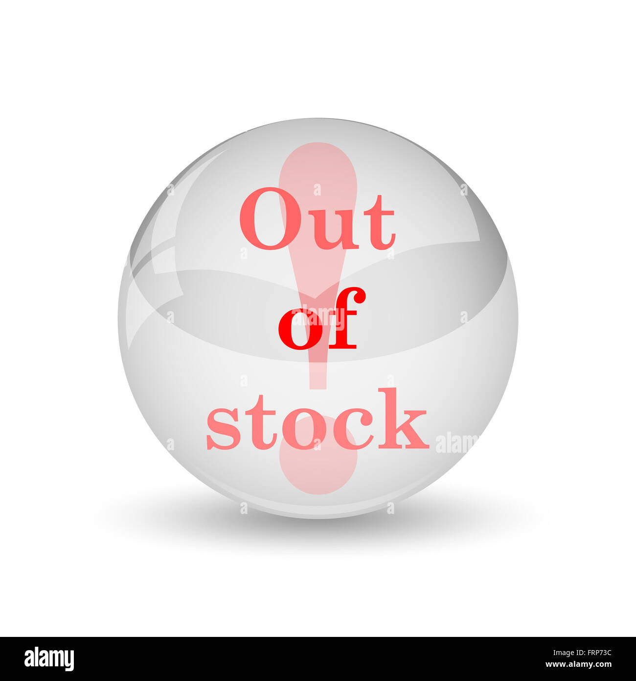 Out of stock icon. Internet button on white background Stock Photo - Alamy