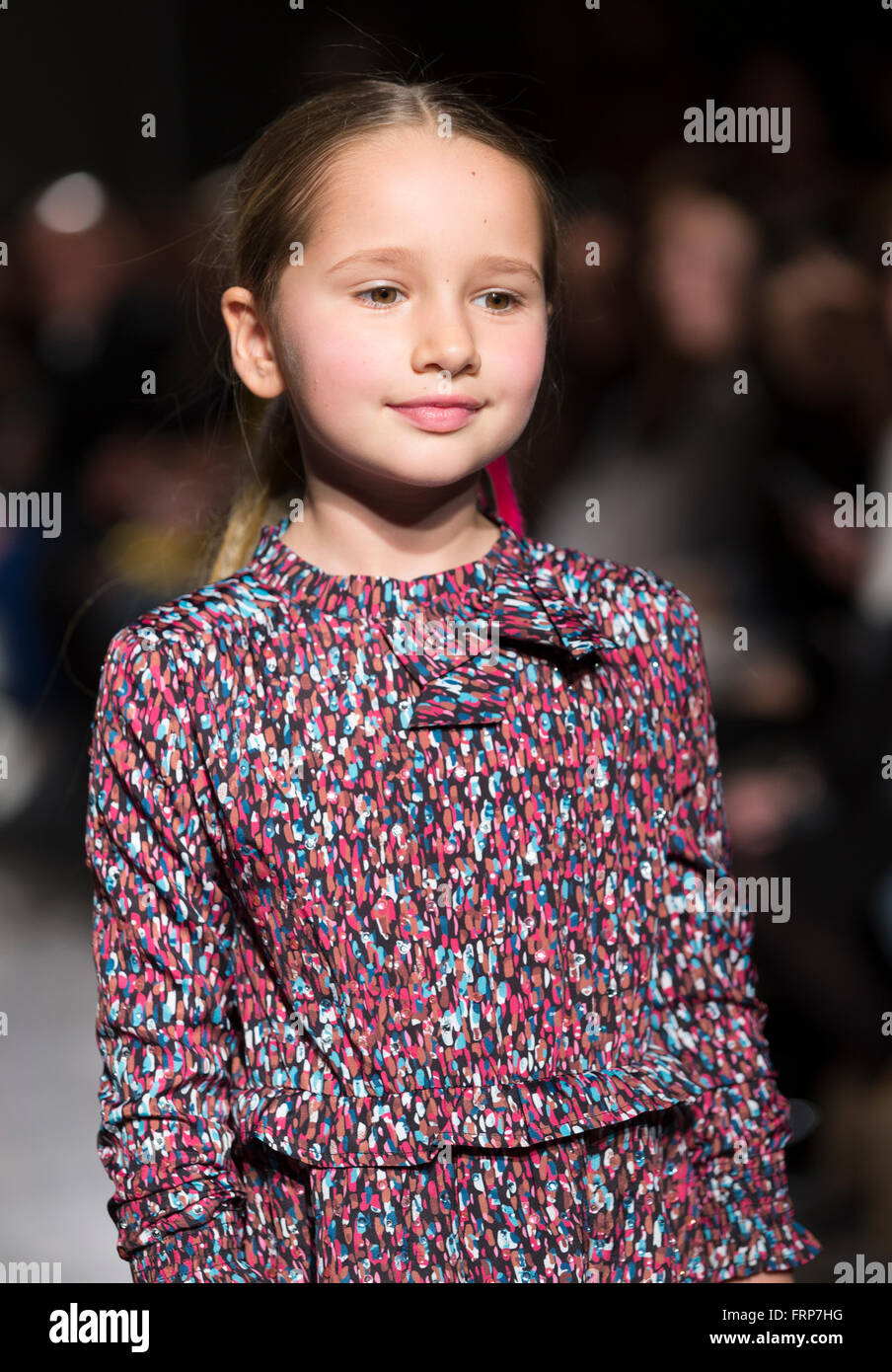 New York, NY USA - March 12, 2016: Young model walks runway for IMOGA ...