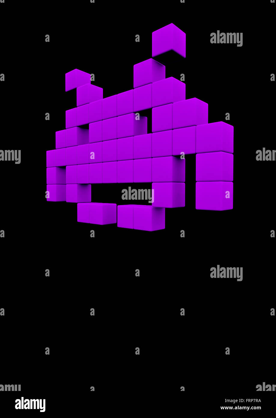 3d Space Invaders Wallpaper