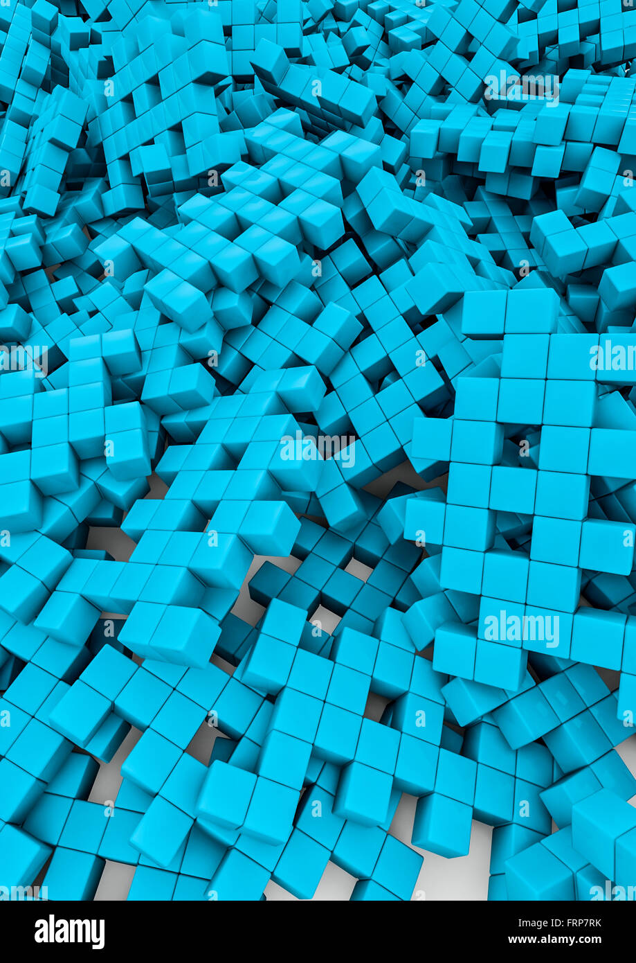 Space invaders background / 3D render of pixelated space invaders Stock ...