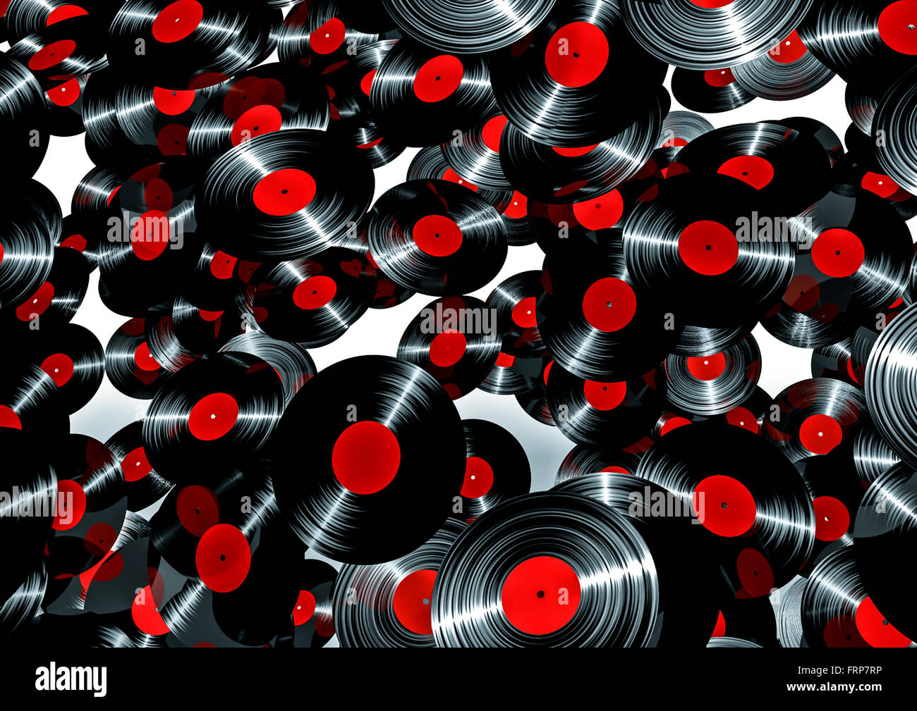Lots of vinyl records / 3D render of vinyl records Stock Photo - Alamy