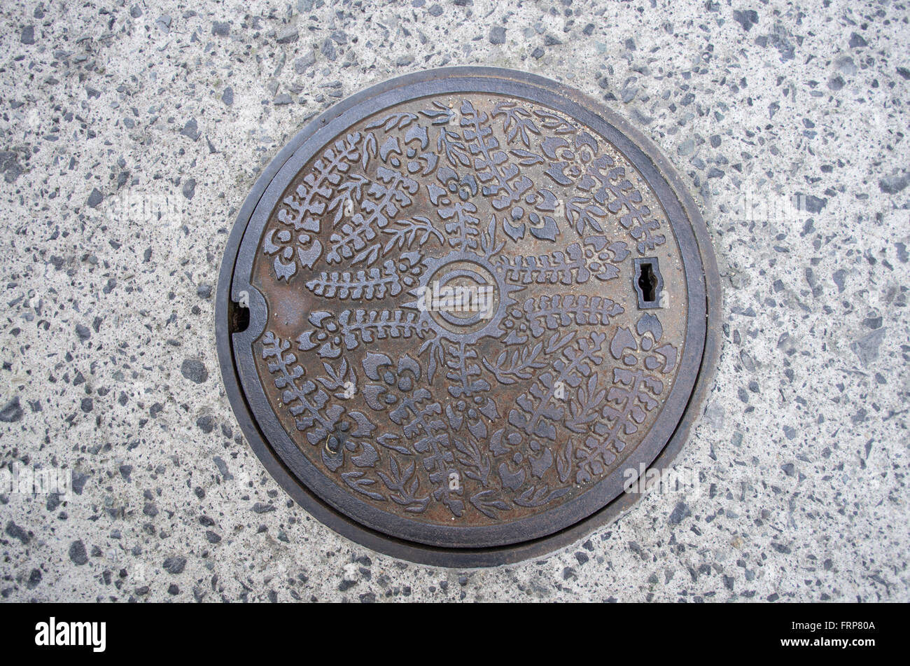 Japanese decorative manhole hi-res stock photography and images - Alamy