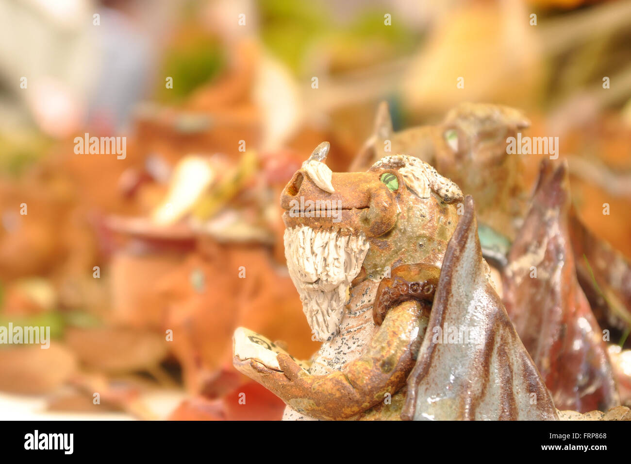 Dragon hand made with terracotta Stock Photo - Alamy