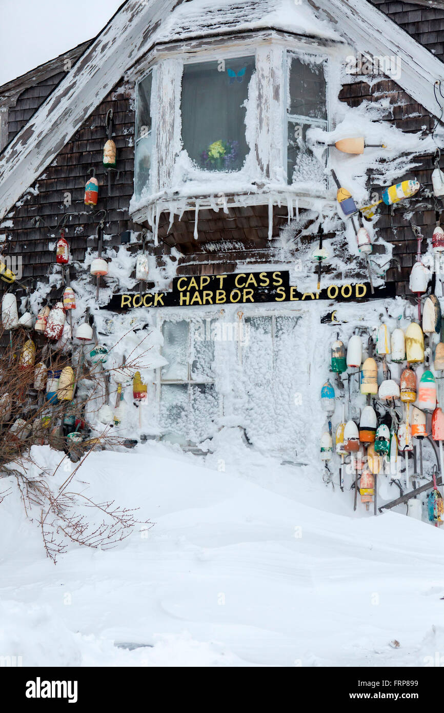 snow on Cape Cod after winter storm Juno Stock Photo - Alamy