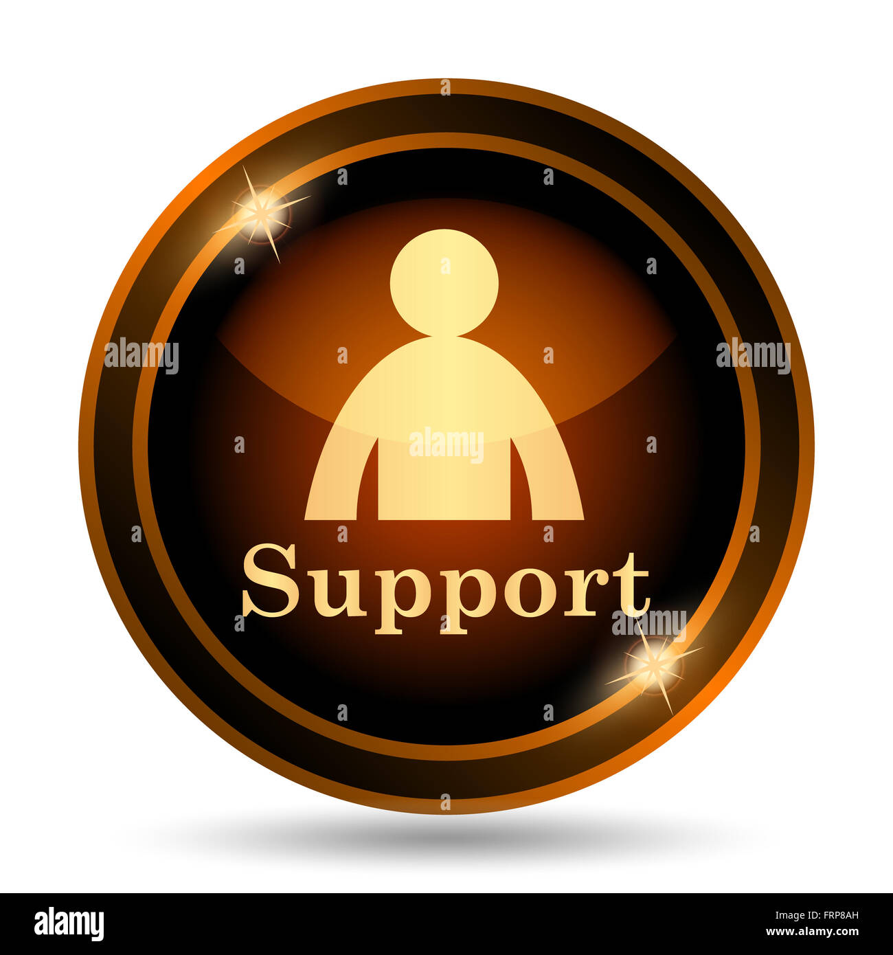 Support icon. Internet button on white background Stock Photo - Alamy