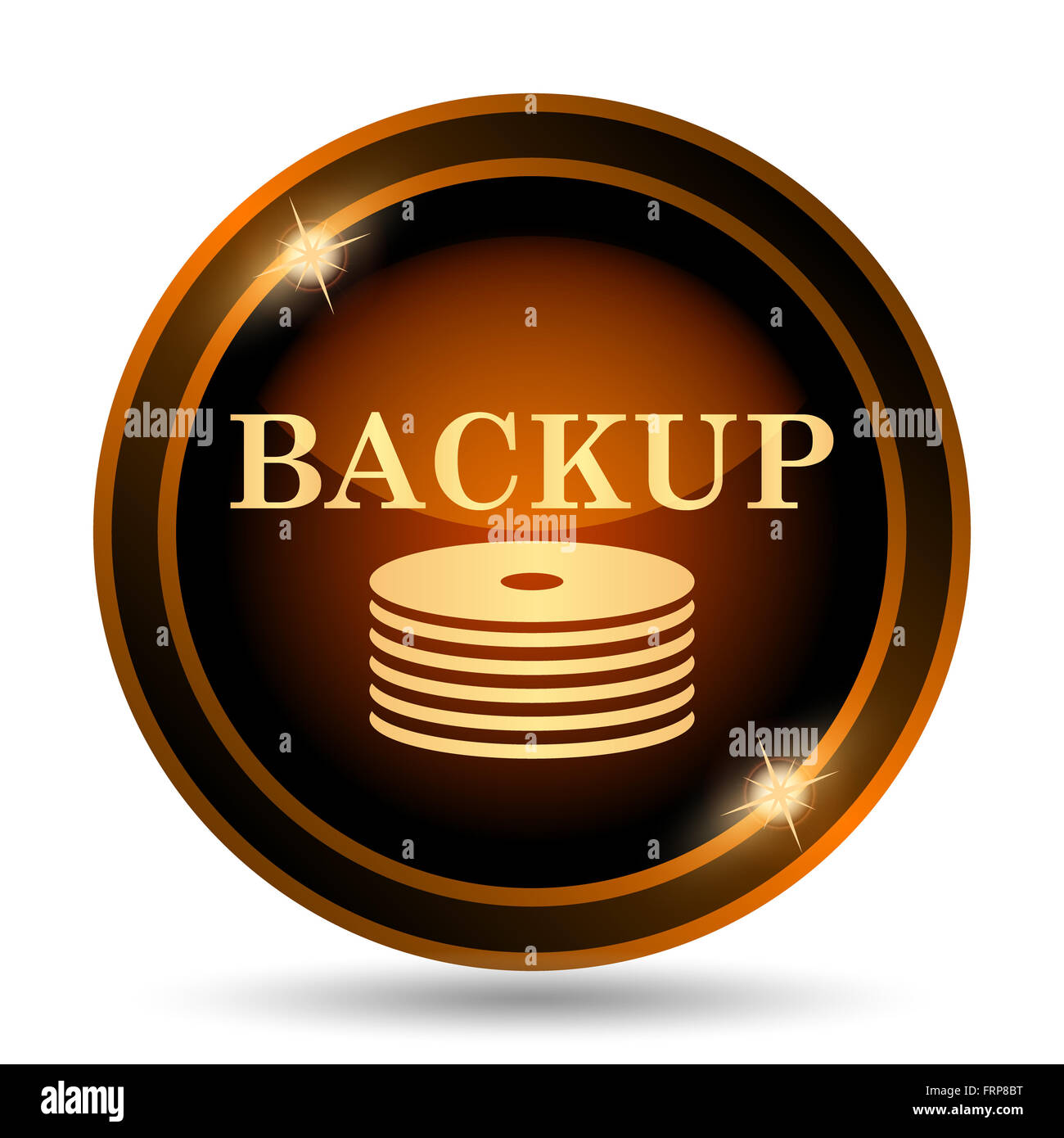 Back-up icon. Internet button on white background Stock Photo - Alamy