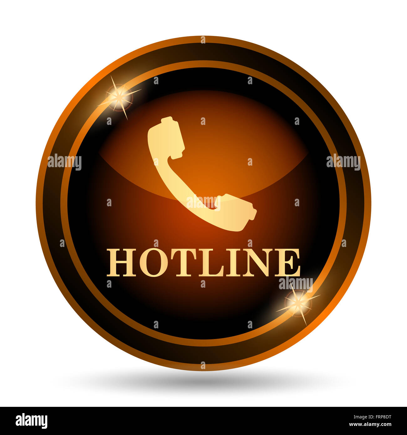 Hotline icon. Internet button on white background Stock Photo - Alamy