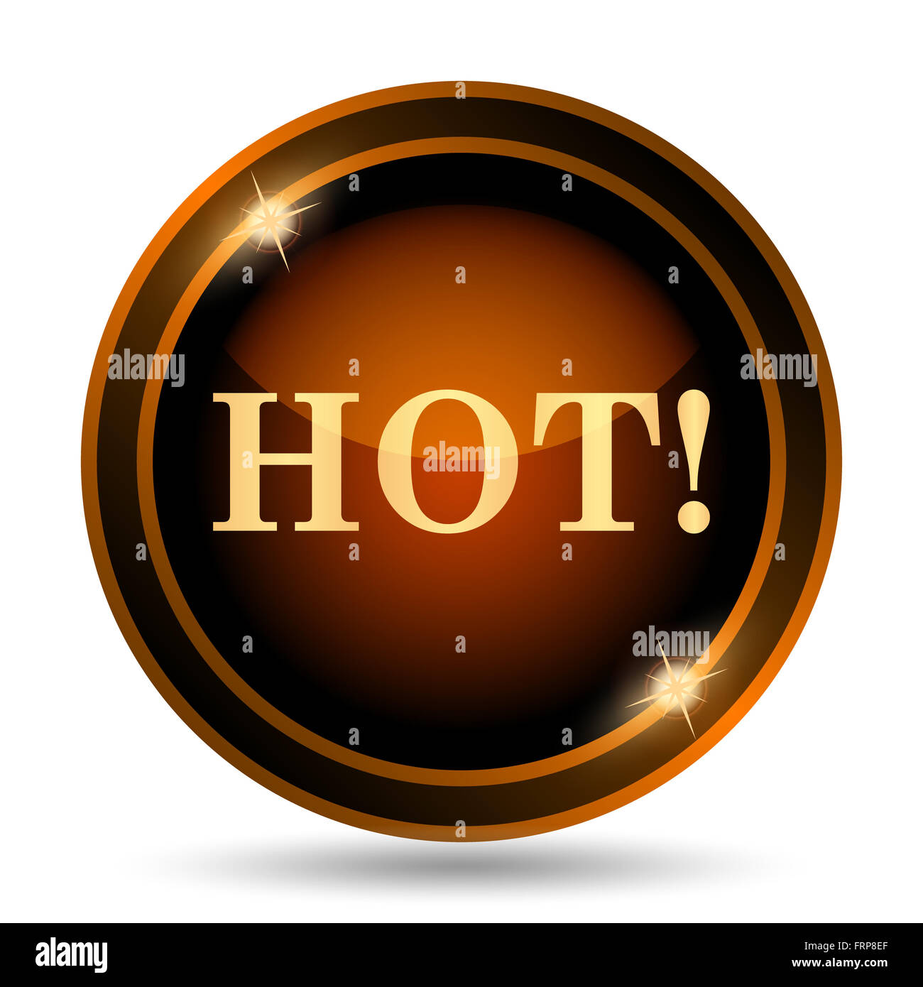 Hot icon. Internet button on white background Stock Photo - Alamy