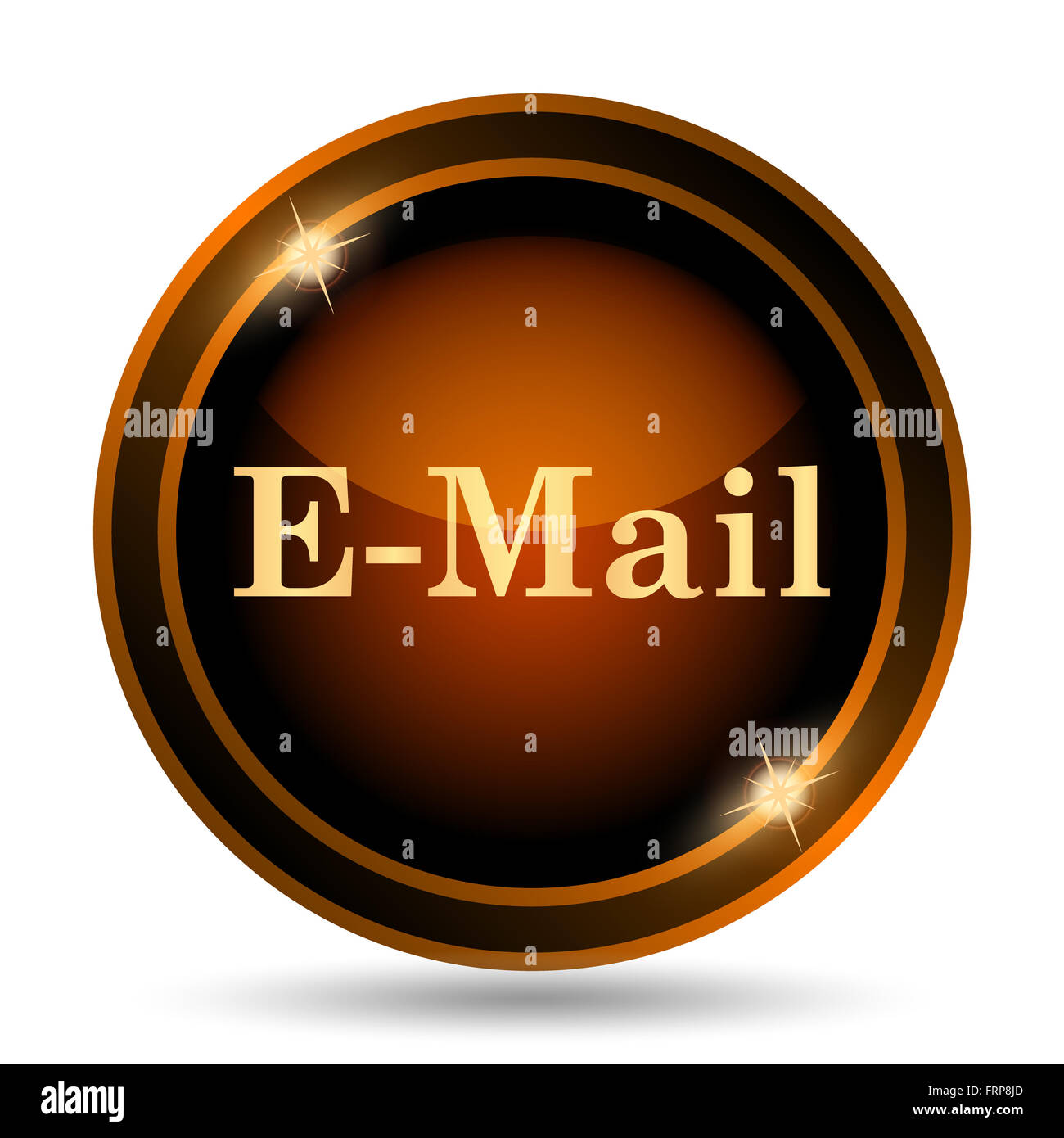 E-mail icon. Internet button on white background Stock Photo - Alamy