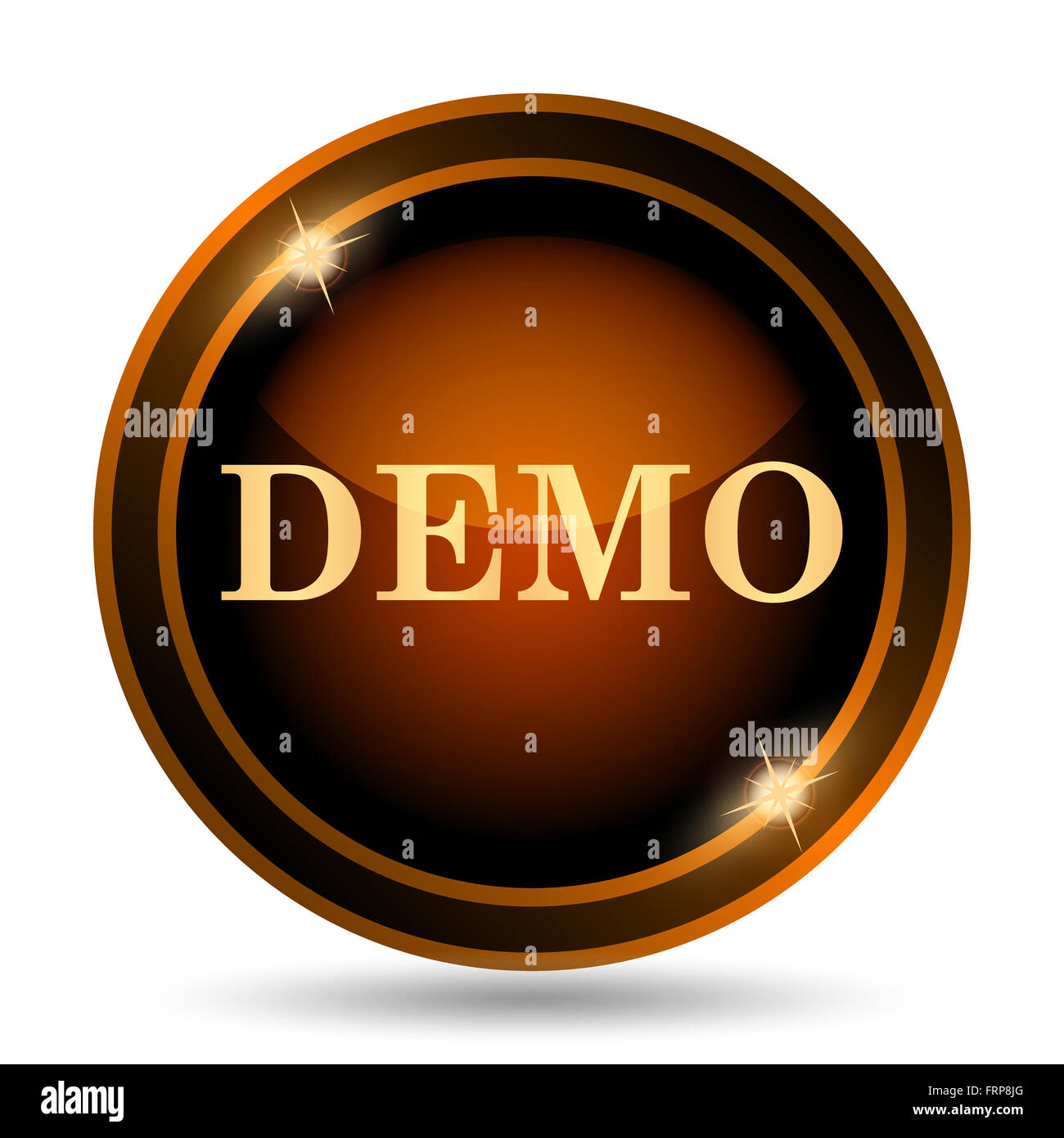 Demo icon. Internet button on white background Stock Photo - Alamy