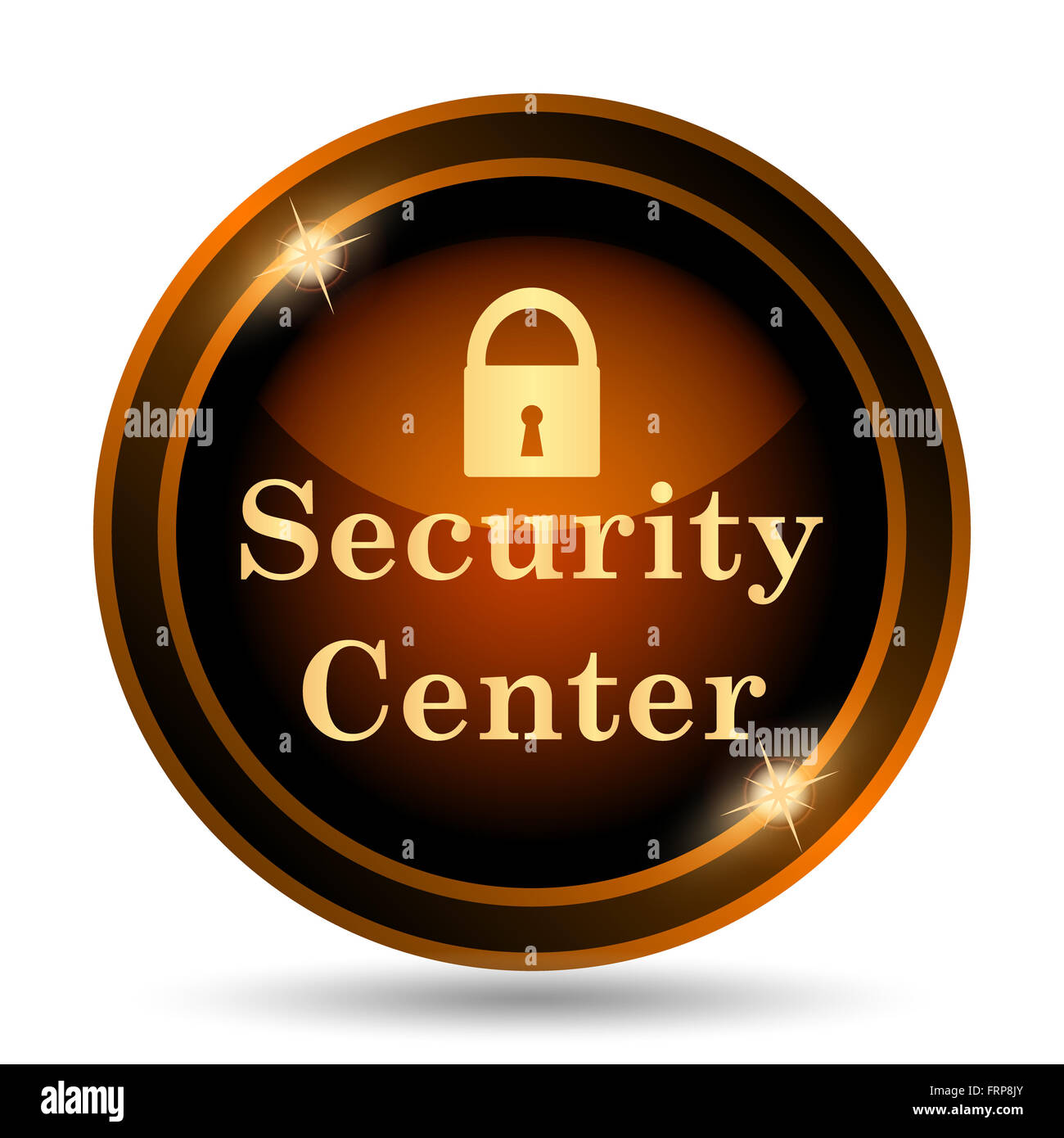 Security center icon. Internet button on white background Stock Photo ...