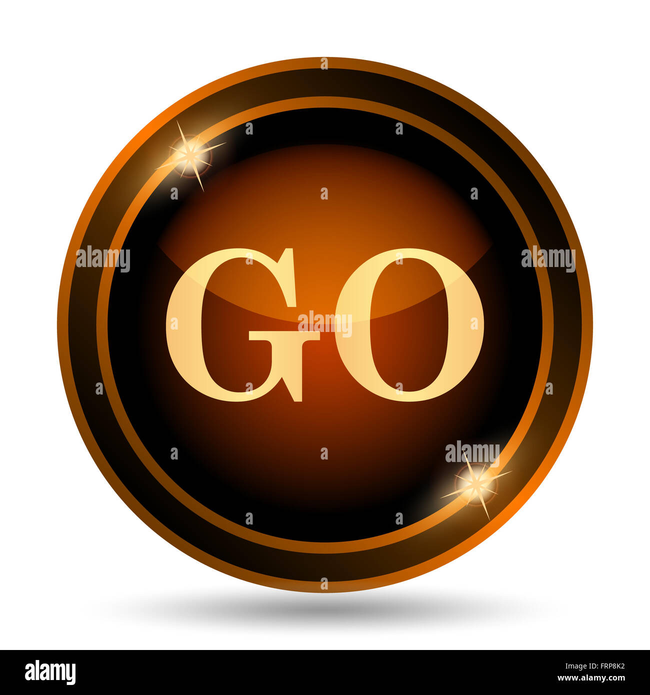 GO icon. Internet button on white background Stock Photo - Alamy