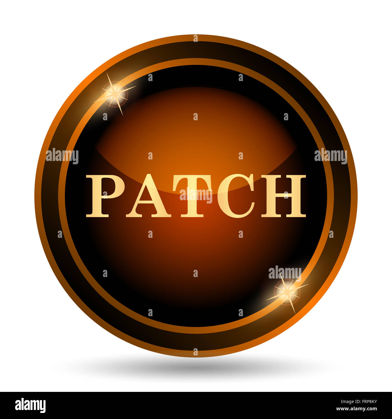 Patch icon. Internet button on white background Stock Photo - Alamy