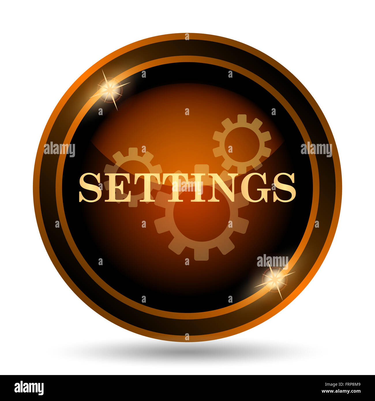 Settings icon. Internet button on white background Stock Photo - Alamy