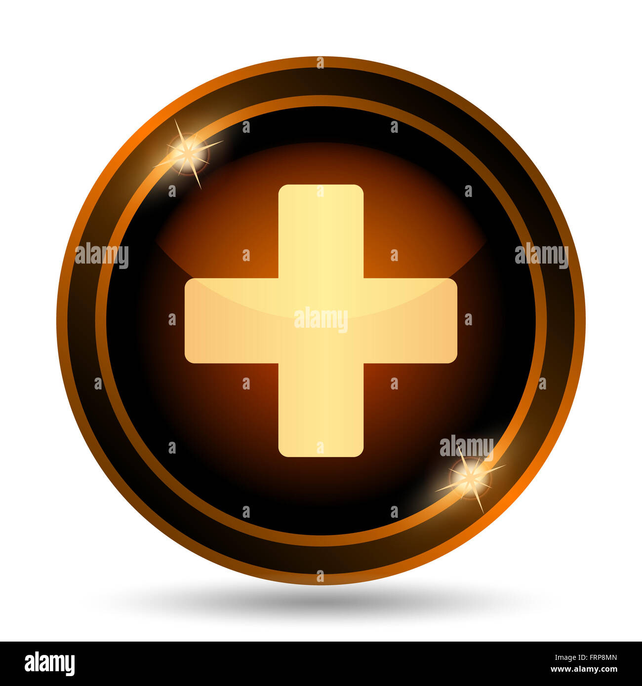 Medical cross icon. Internet button on white background Stock Photo - Alamy