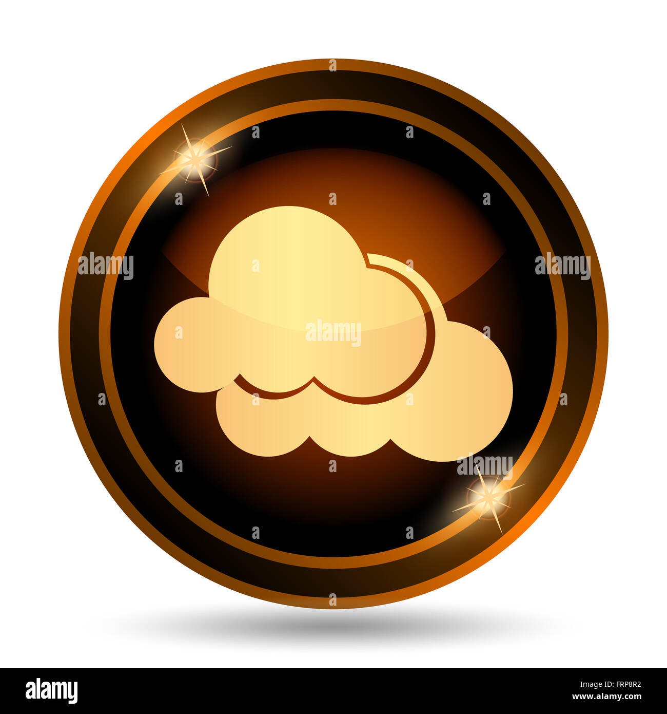 Clouds icon. Internet button on white background Stock Photo - Alamy