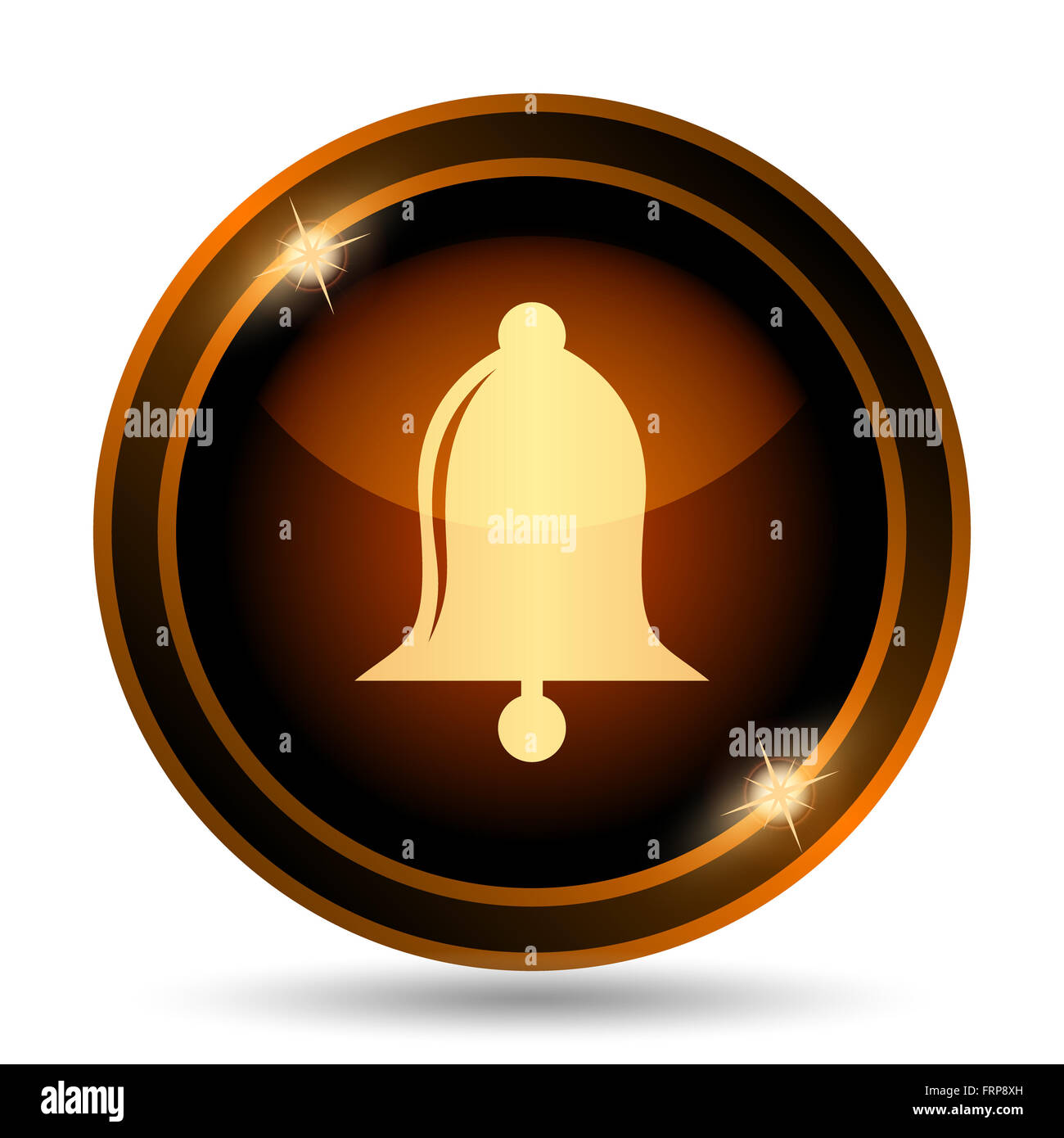 Bell icon. Internet button on white background Stock Photo - Alamy