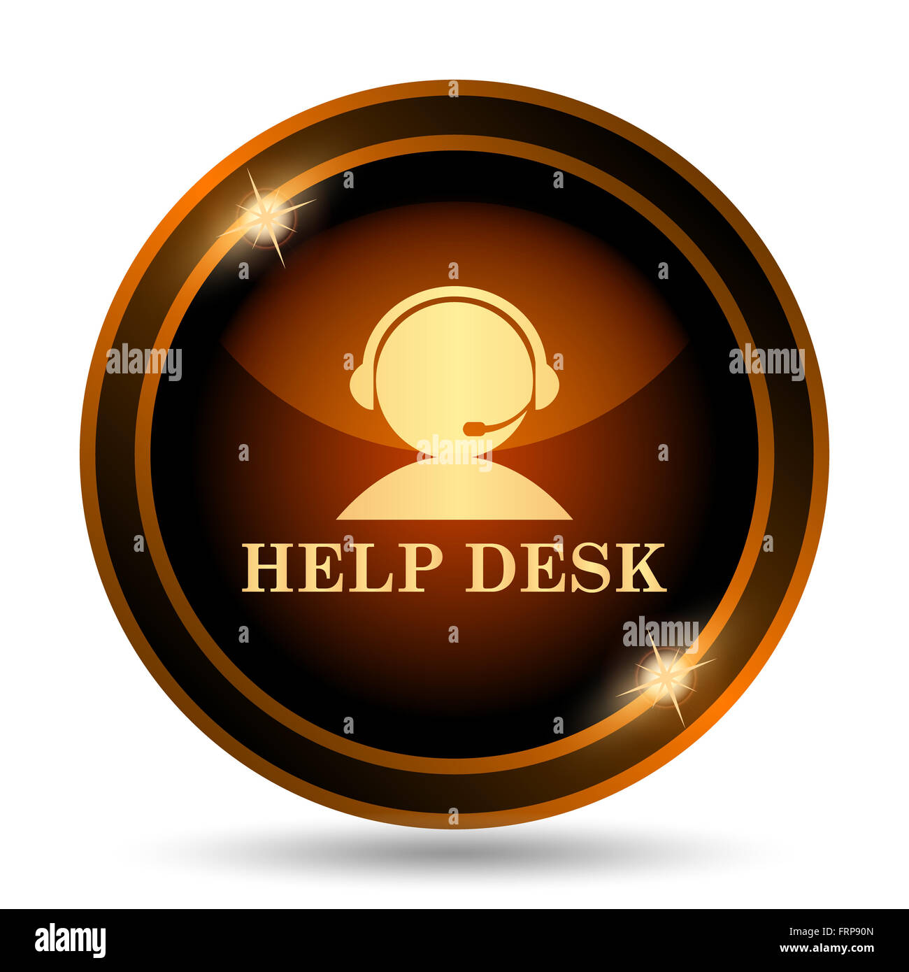Helpdesk icon. Internet button on white background Stock Photo - Alamy