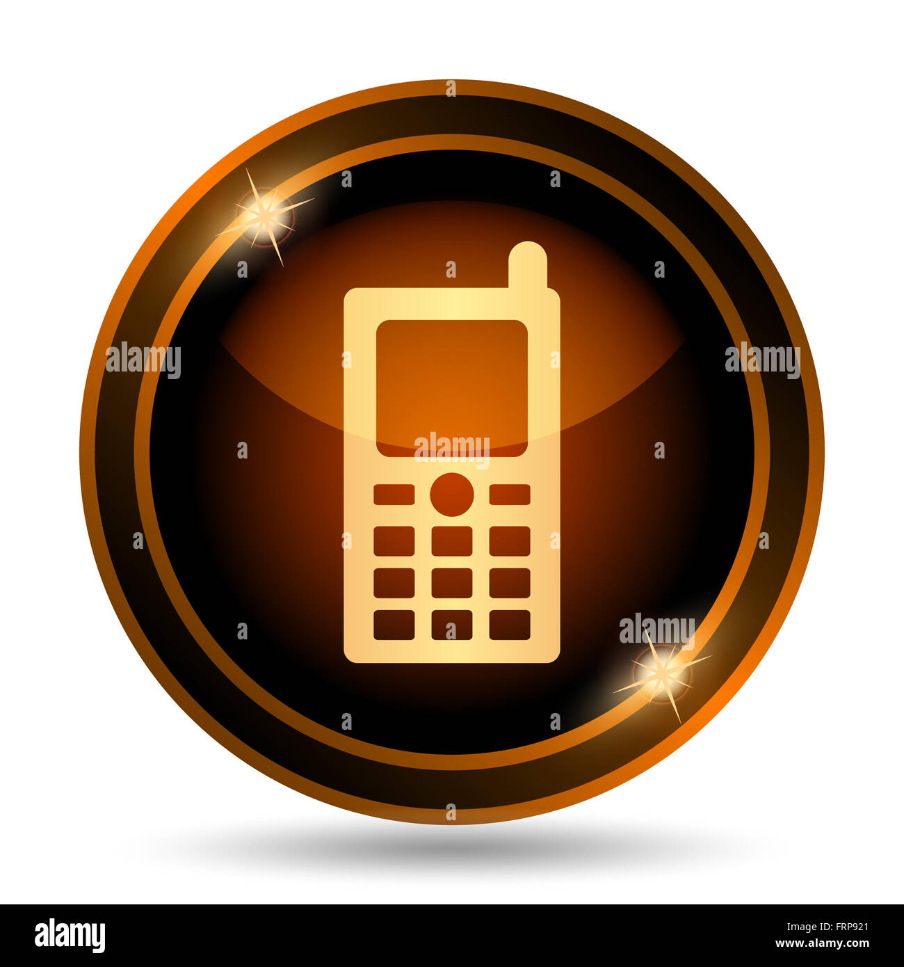 Mobile phone icon. Internet button on white background Stock Photo - Alamy