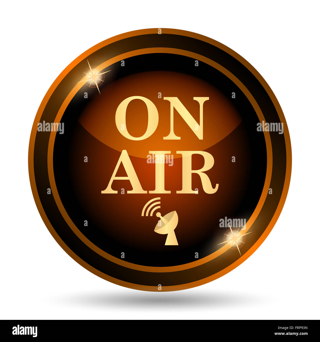 On air icon. Internet button on white background Stock Photo - Alamy