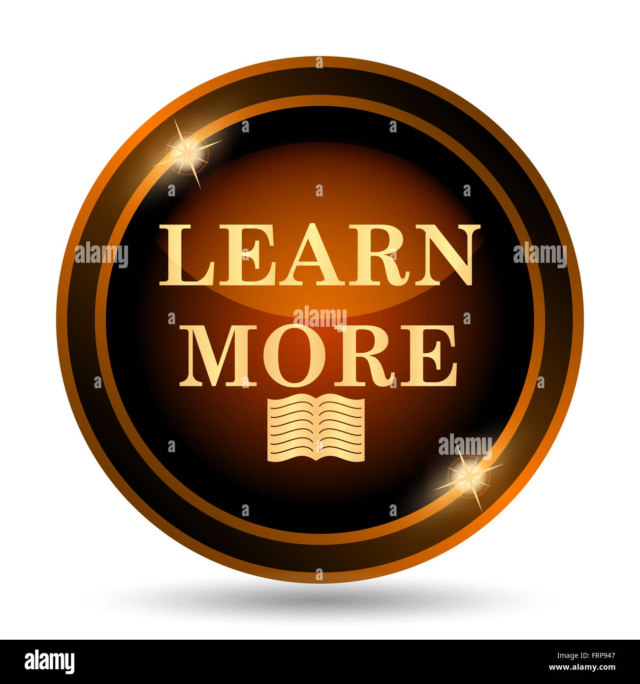 Learn more icon. Internet button on white background Stock Photo - Alamy