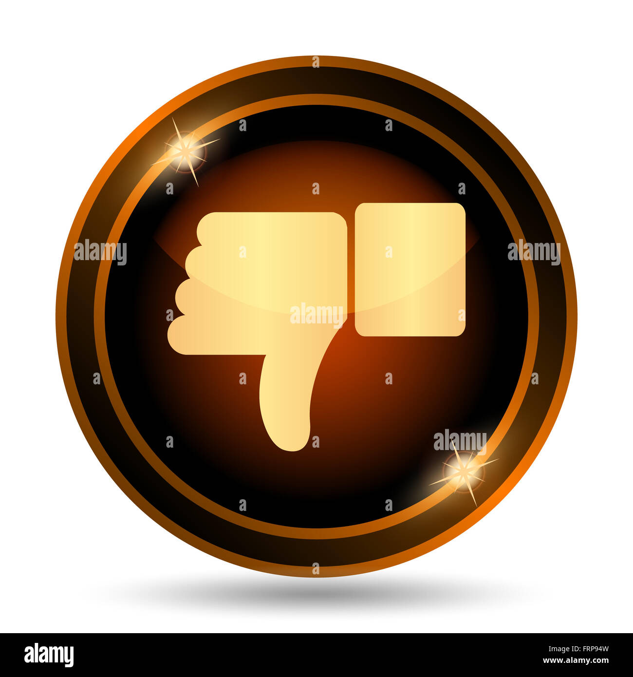 Thumb down icon. Internet button on white background Stock Photo - Alamy