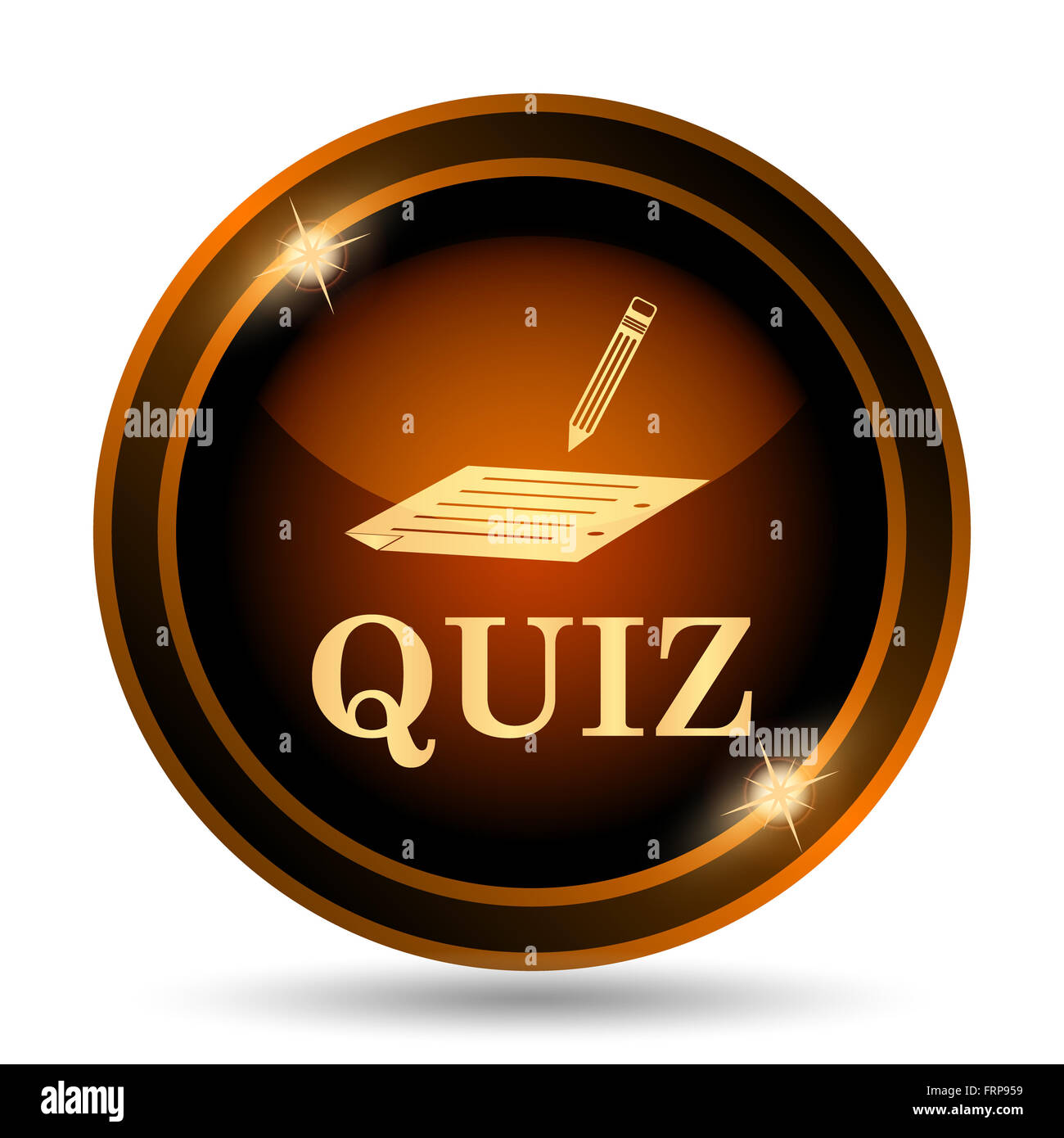 Quiz icon. Internet button on white background Stock Photo - Alamy