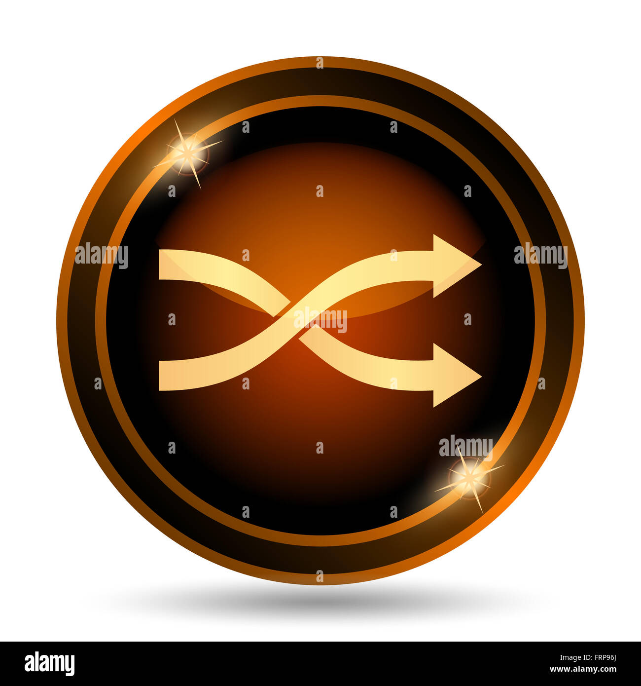 Shuffle icon. Internet button on white background Stock Photo - Alamy
