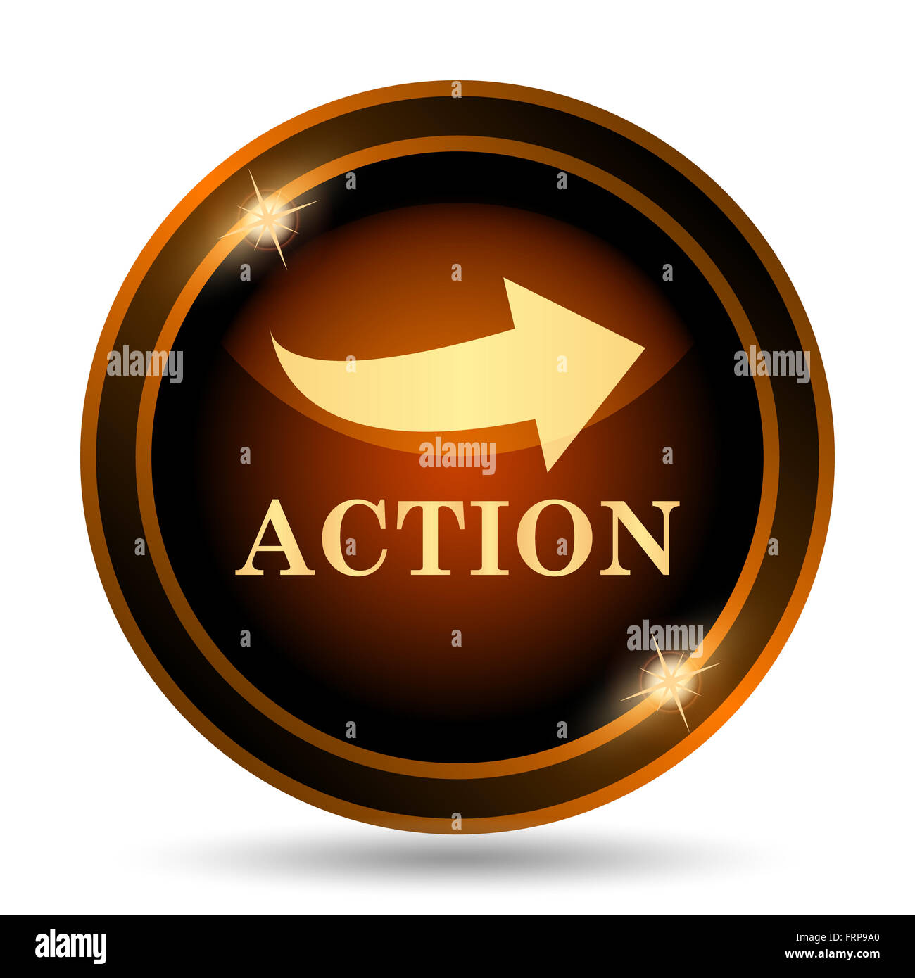 Action icon. Internet button on white background Stock Photo - Alamy