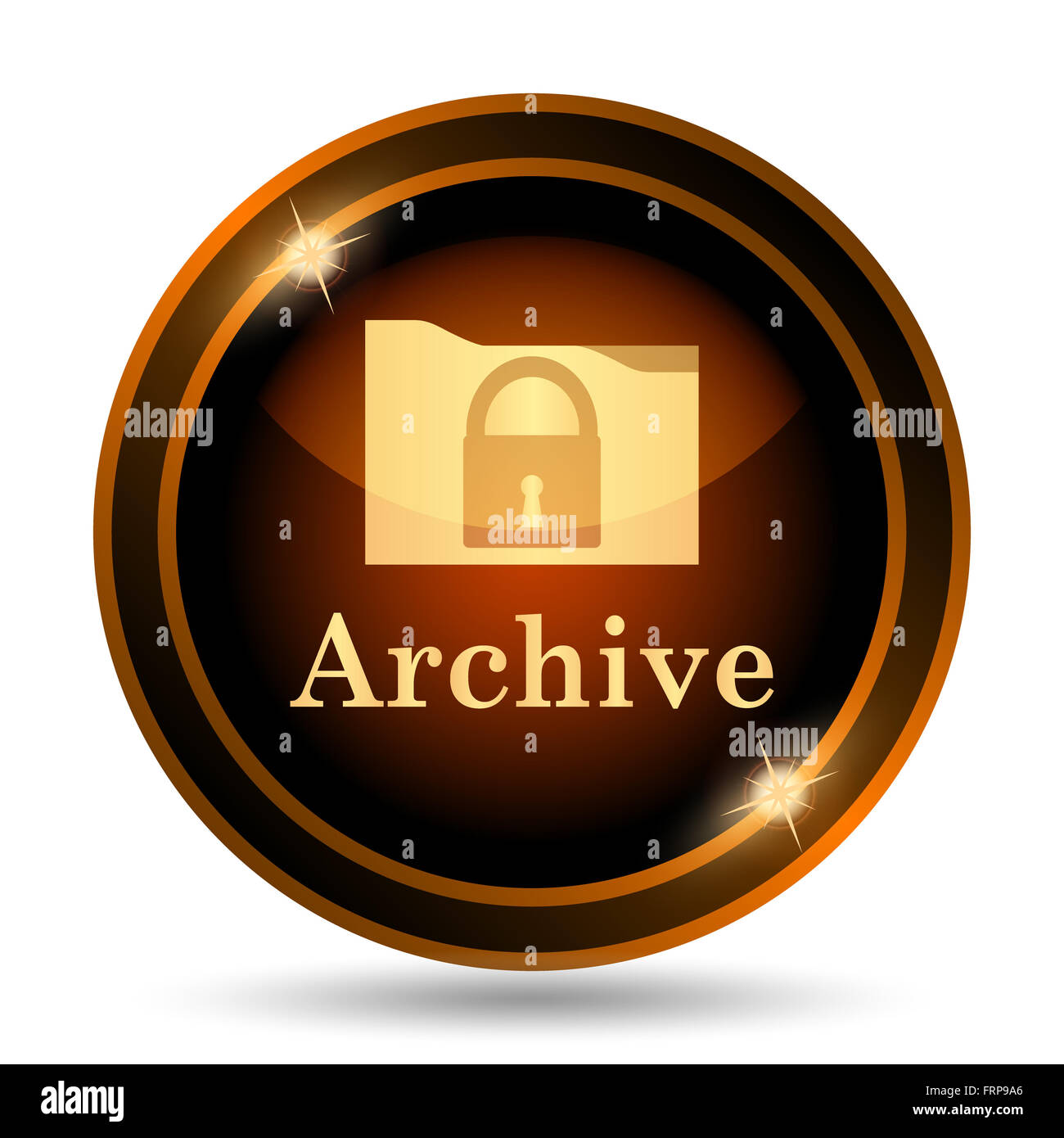 Archive icon. Internet button on white background Stock Photo - Alamy