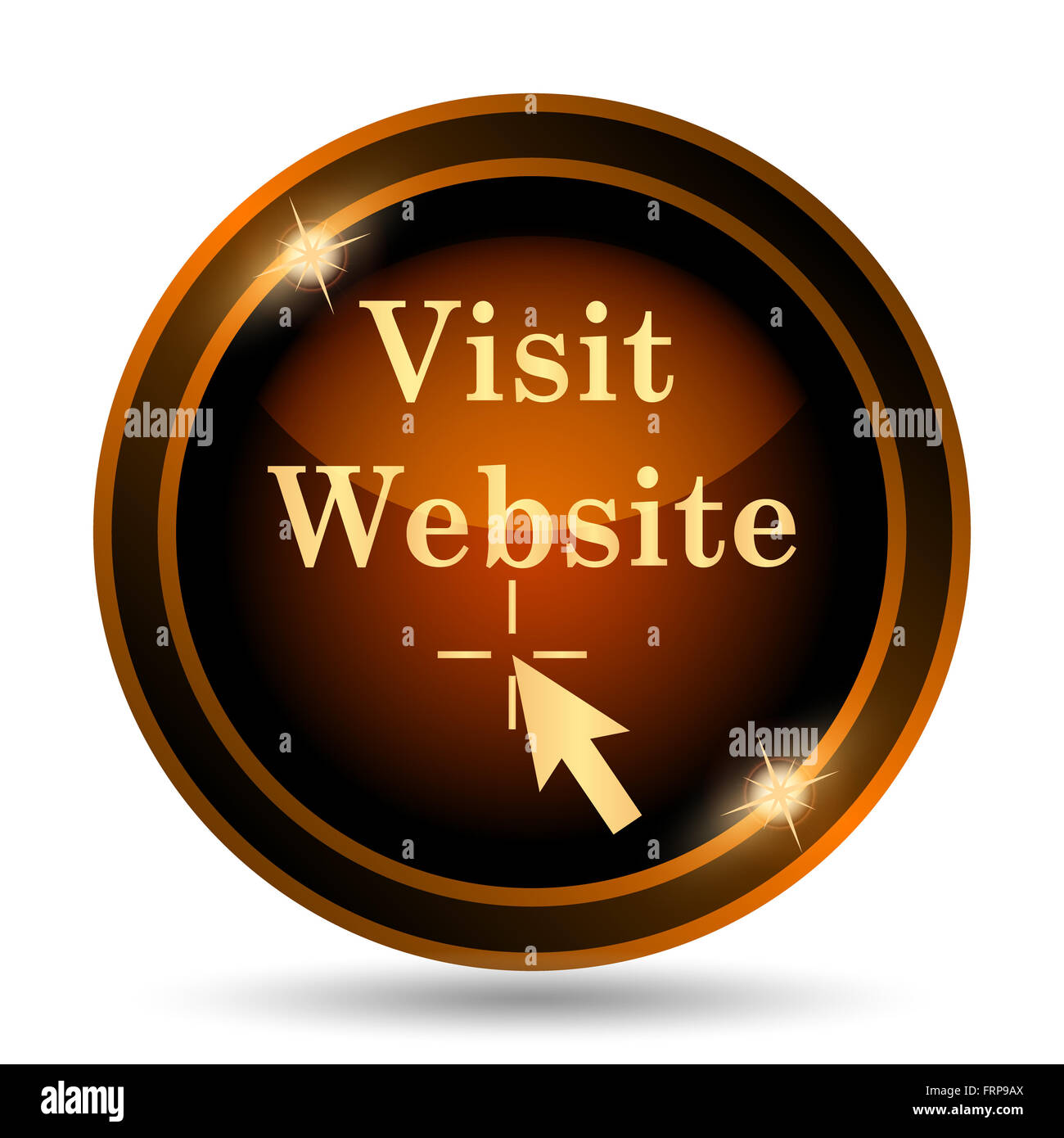 Visit website icon. Internet button on white background Stock Photo - Alamy