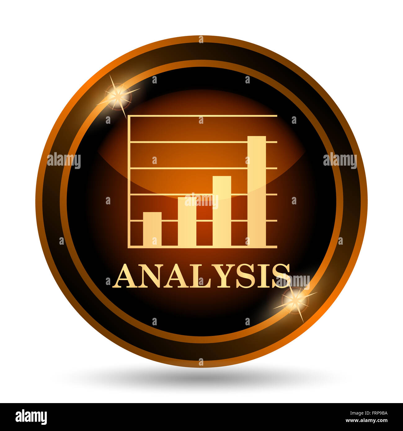 Analysis icon. Internet button on white background Stock Photo - Alamy