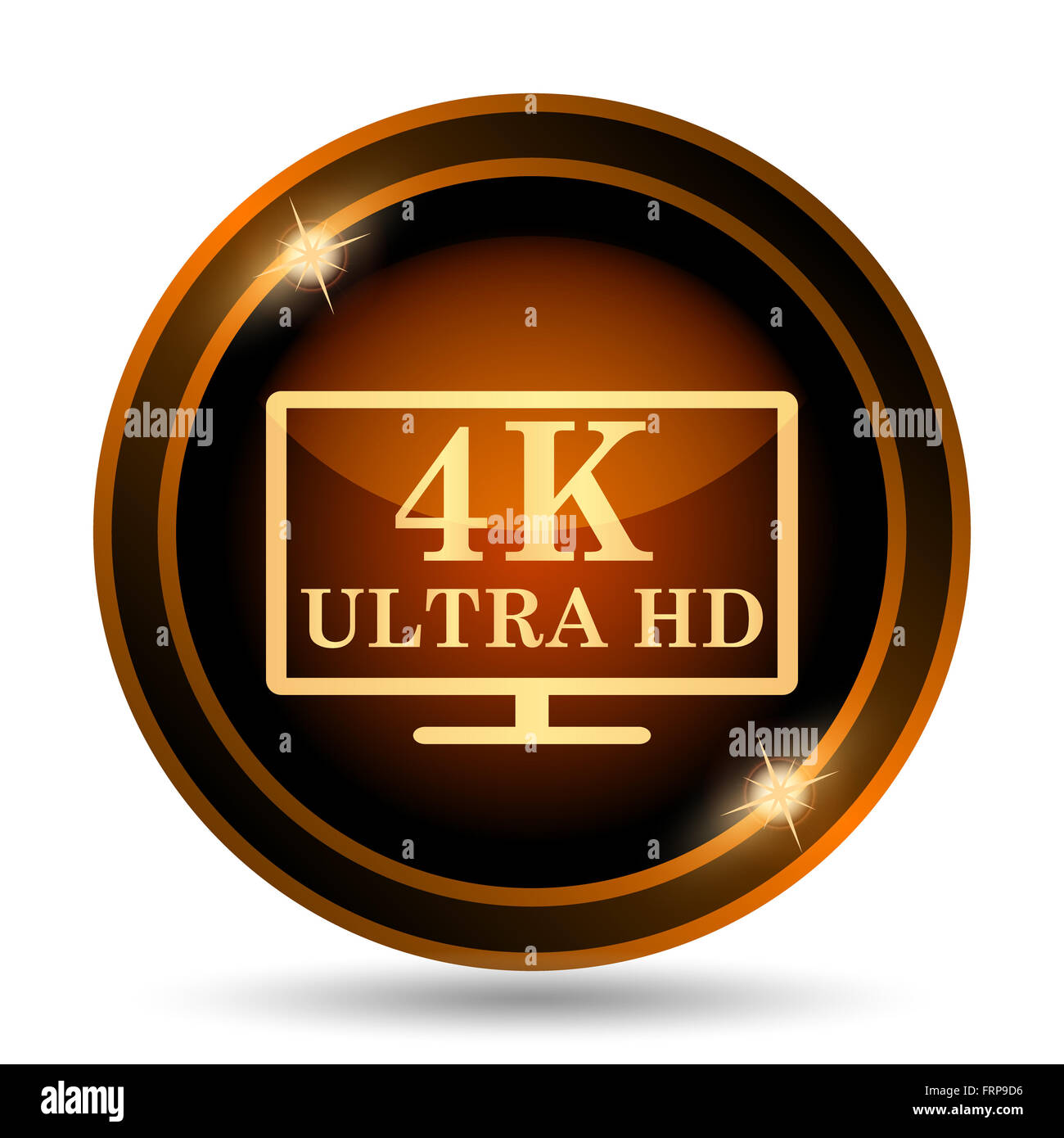 4K ultra HD icon. Internet button on white background Stock Photo - Alamy