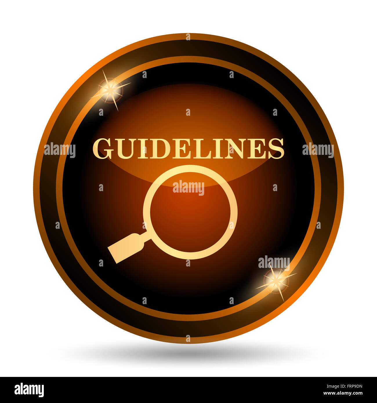 Guidelines icon. Internet button on white background Stock Photo - Alamy