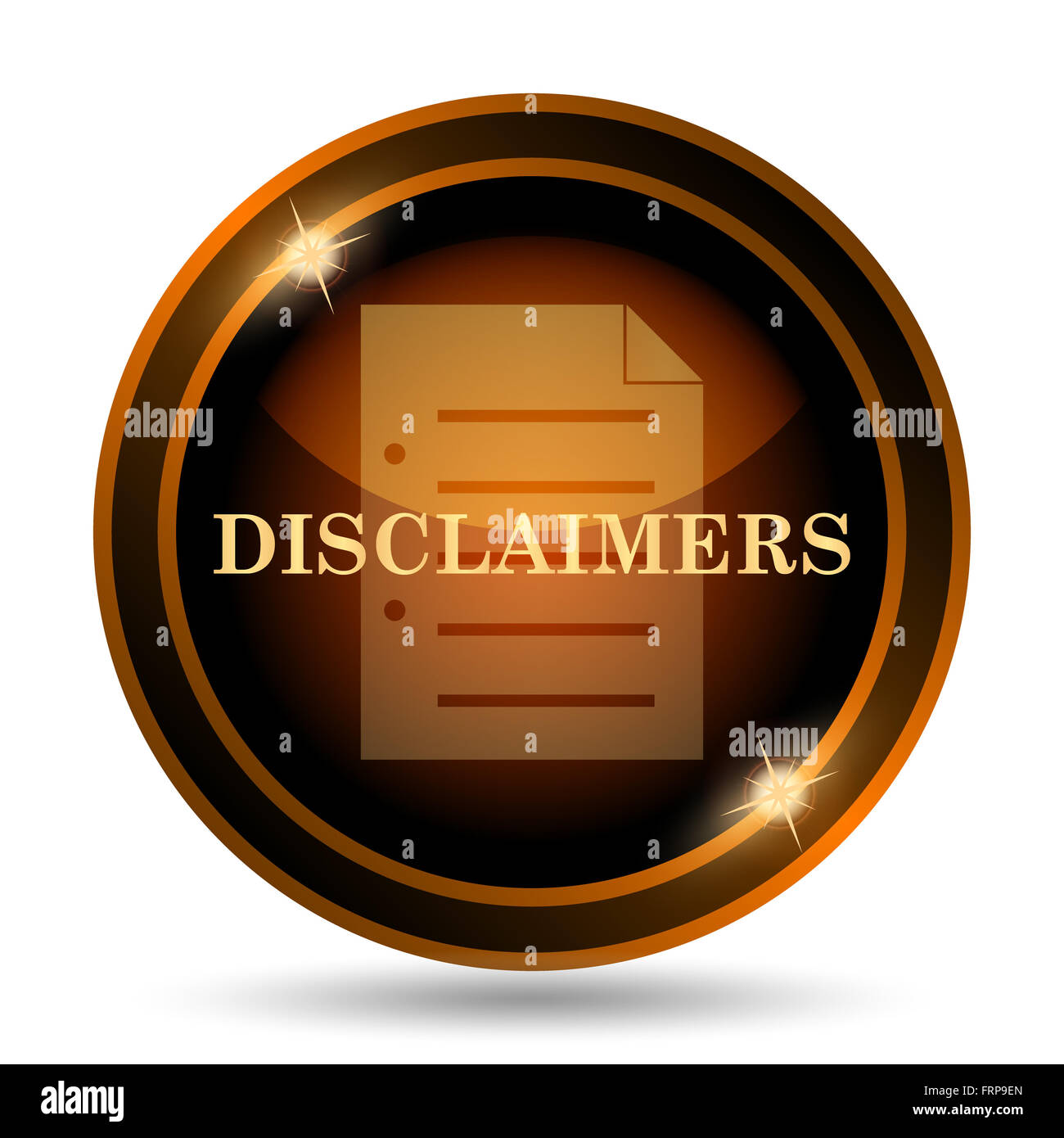 Disclaimers icon. Internet button on white background Stock Photo - Alamy