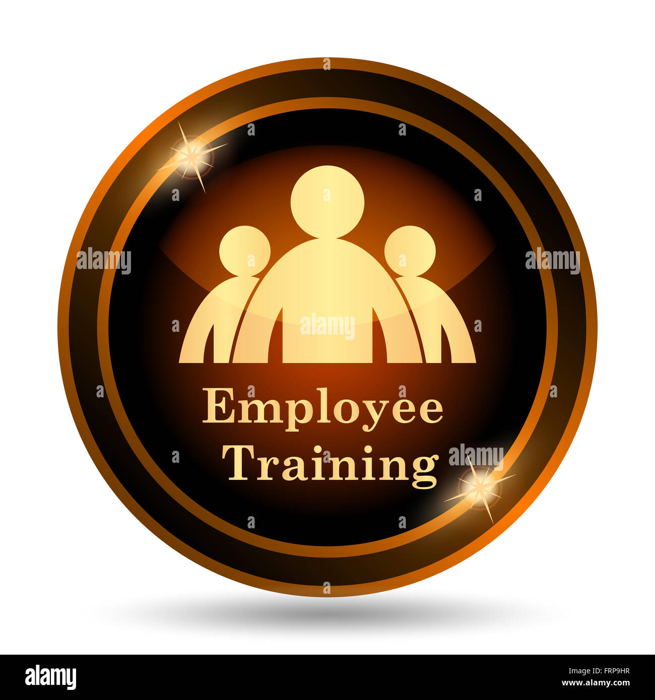 Employee training icon. Internet button on white background Stock Photo ...