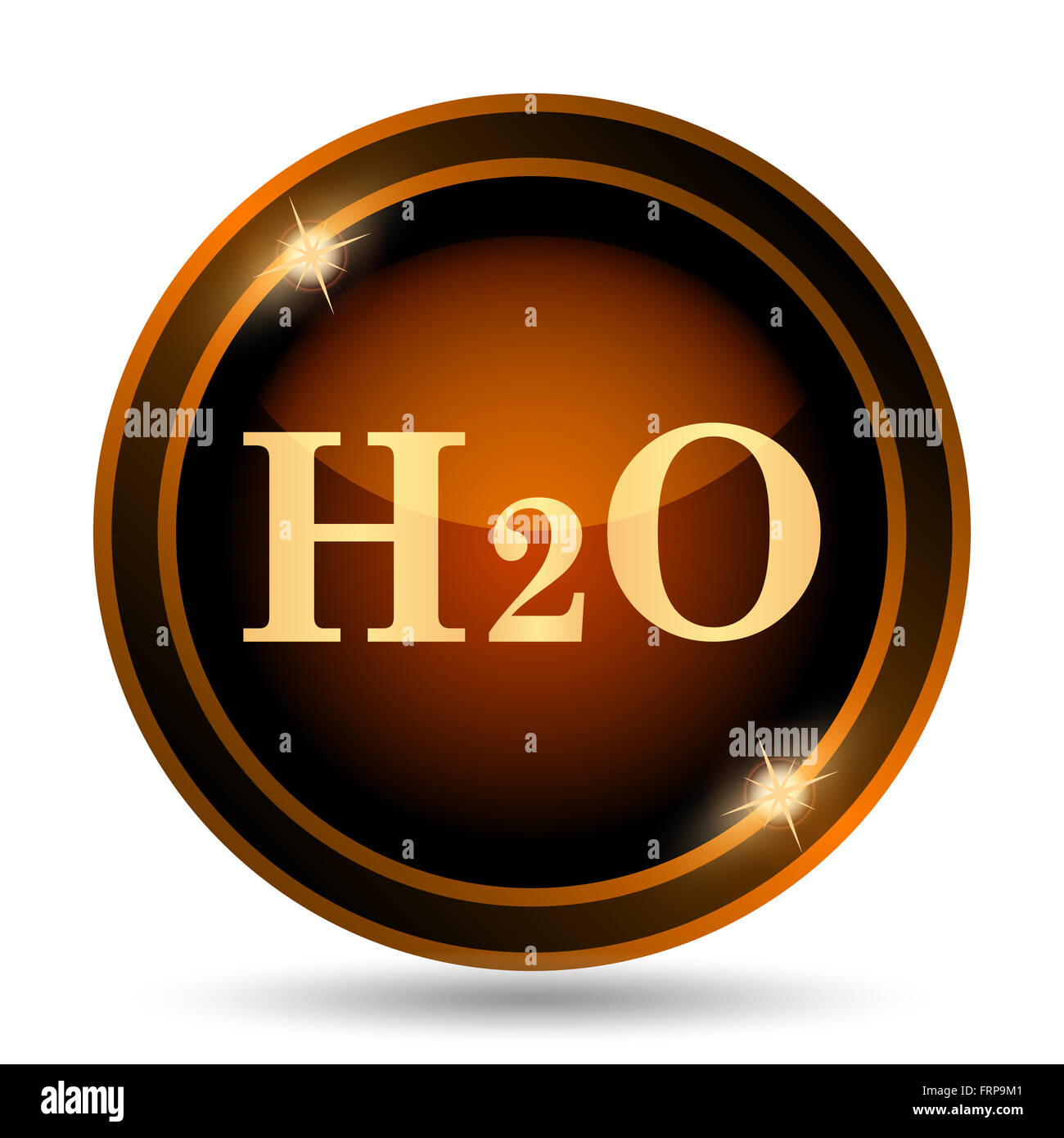 H2O icon. Internet button on white background Stock Photo - Alamy