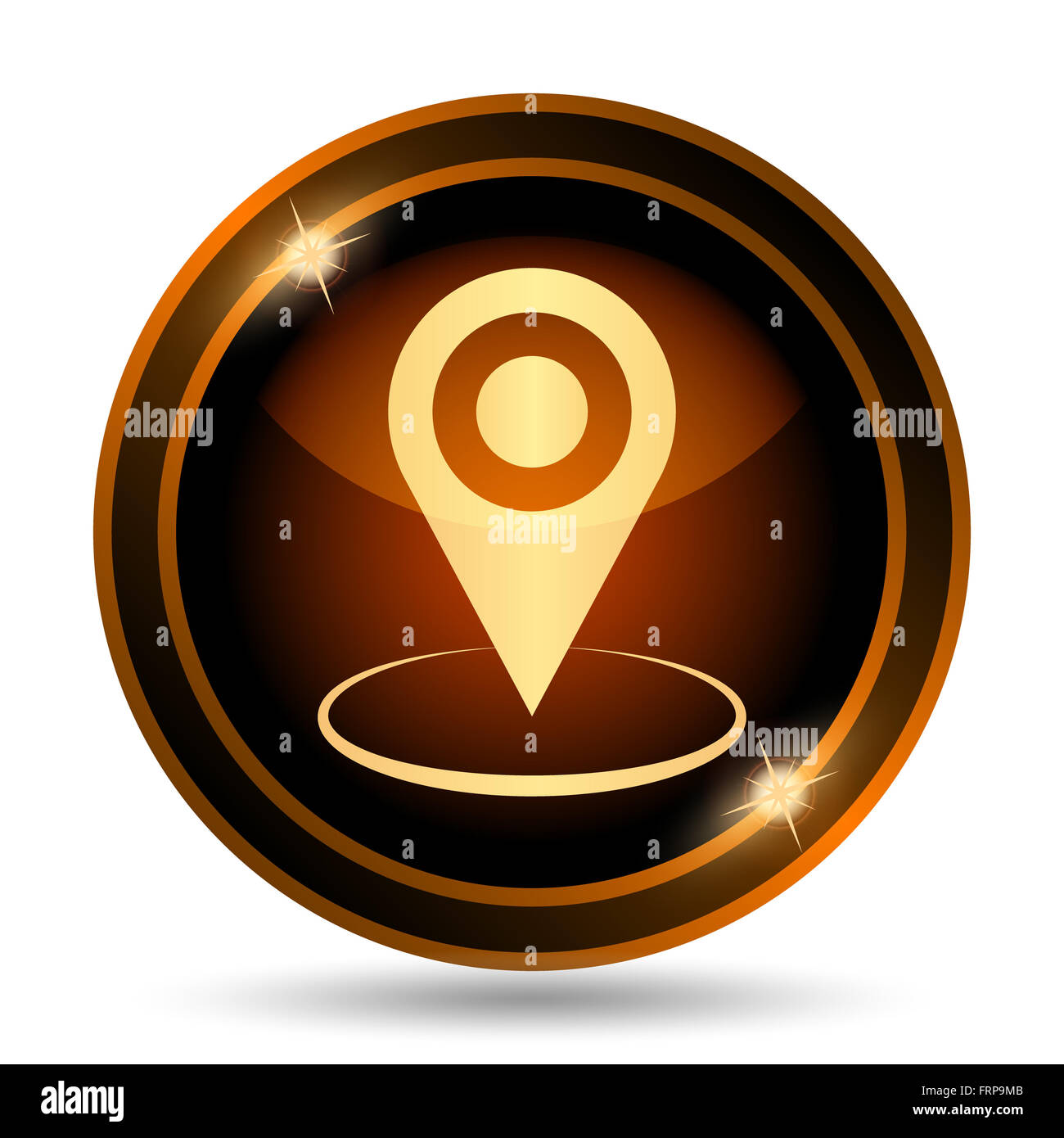 Pin location icon. Internet button on white background Stock Photo - Alamy