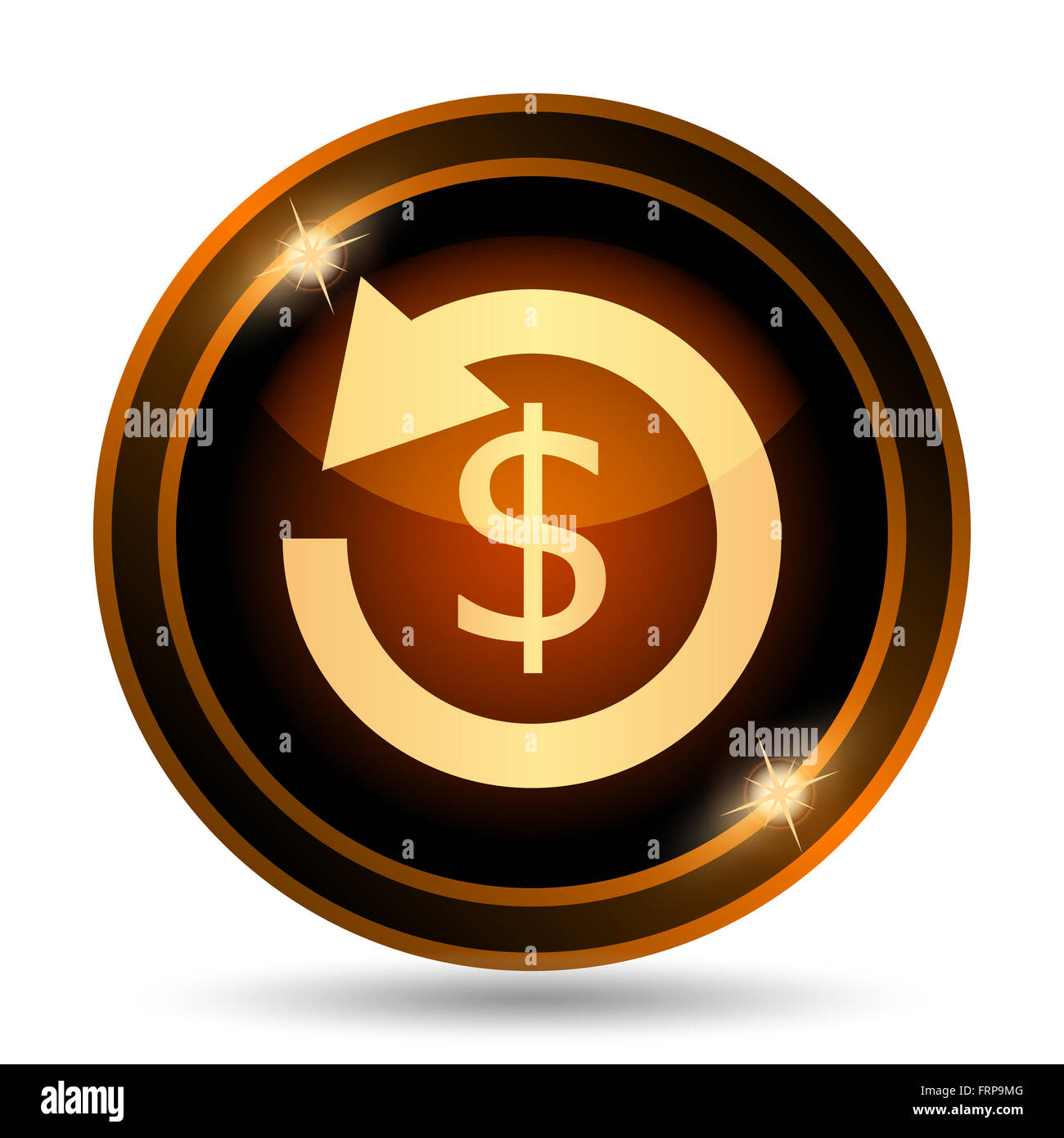 Refund icon. Internet button on white background Stock Photo - Alamy