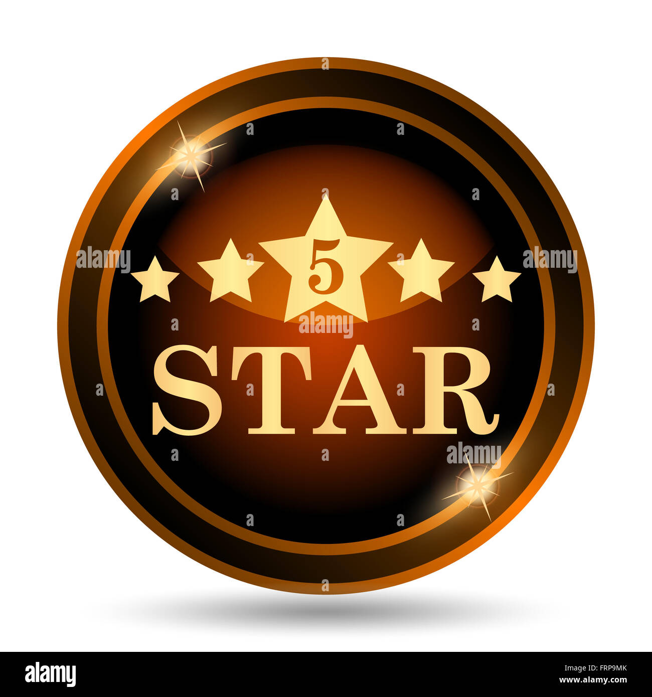 5 star icon. Internet button on white background Stock Photo - Alamy