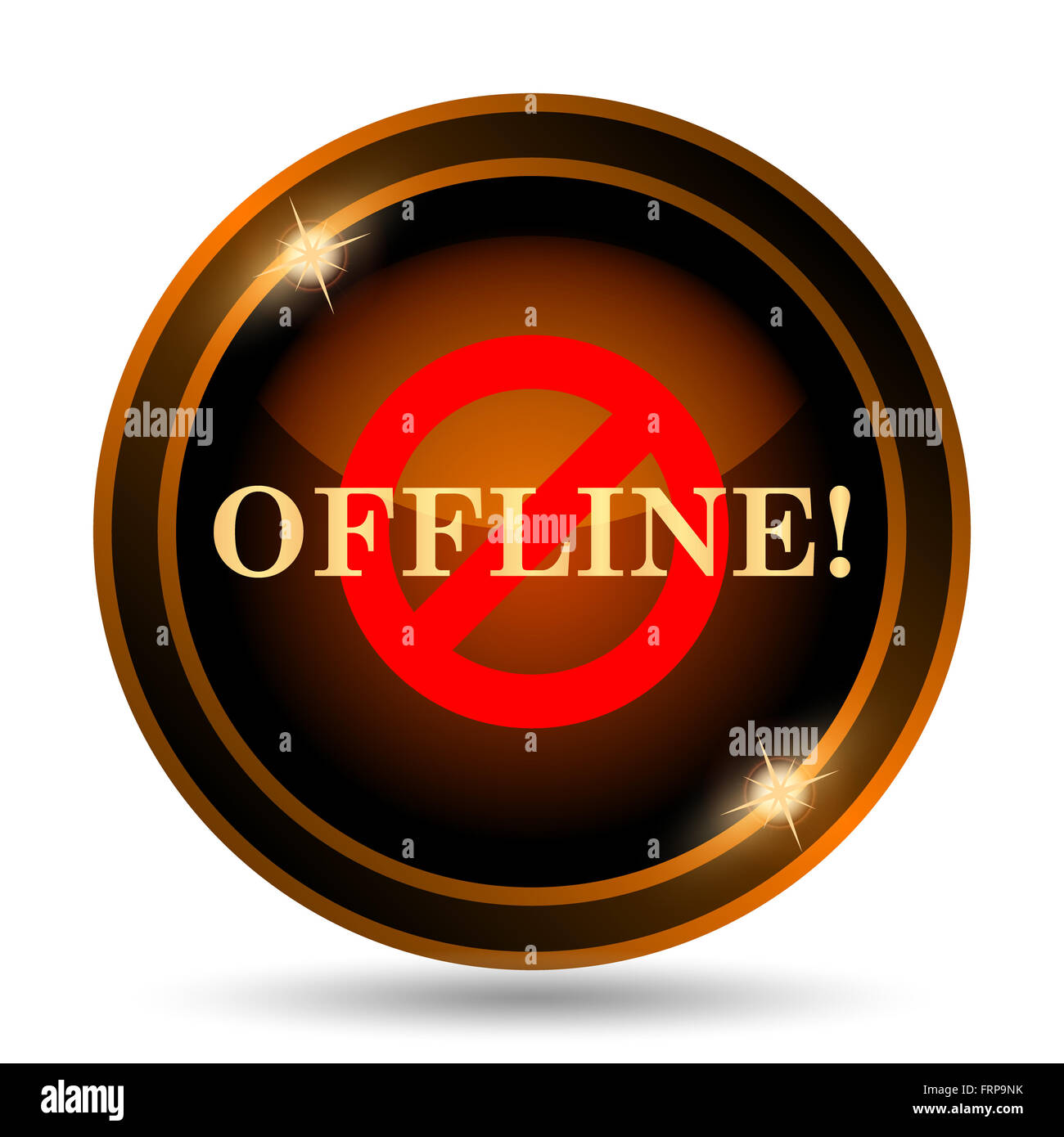 Offline icon. Internet button on white background Stock Photo - Alamy