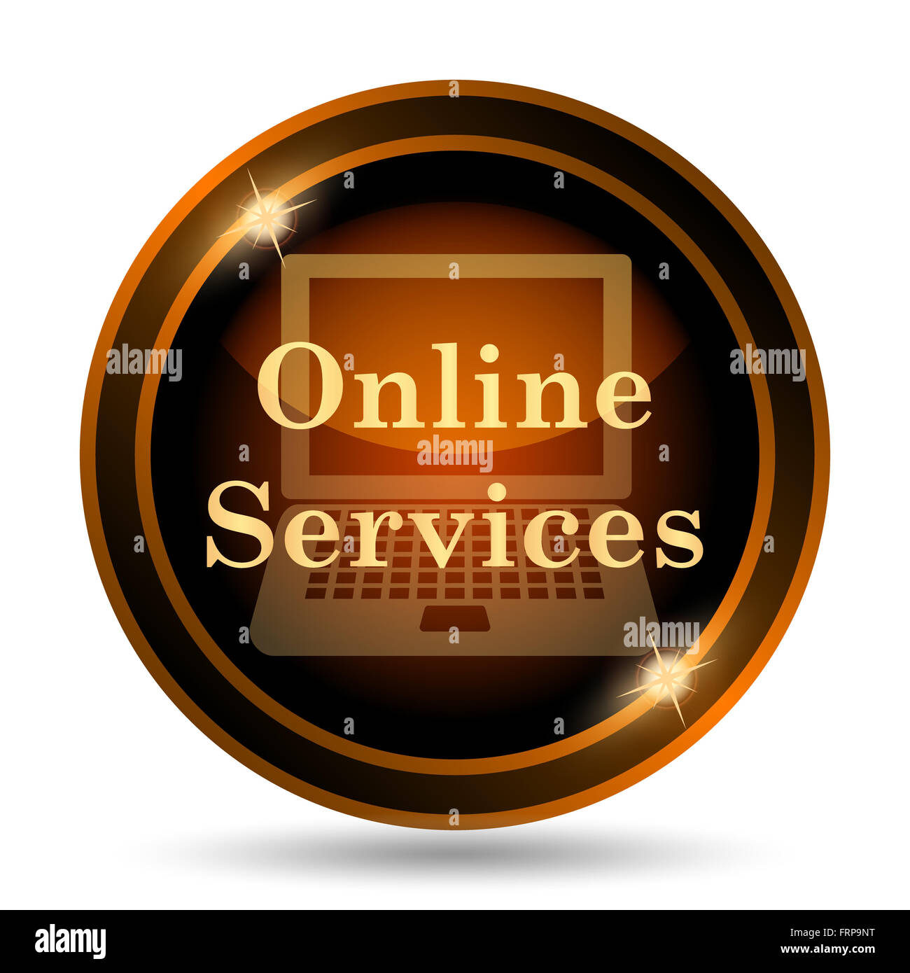 Online services icon. Internet button on white background Stock Photo ...