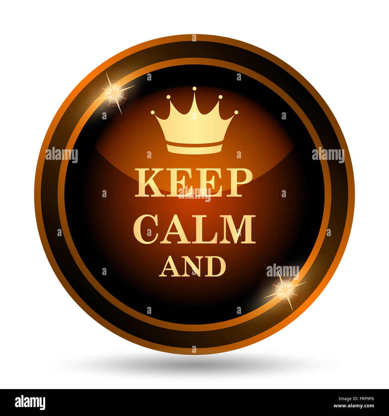 Keep Calm Crown Gold Symbol